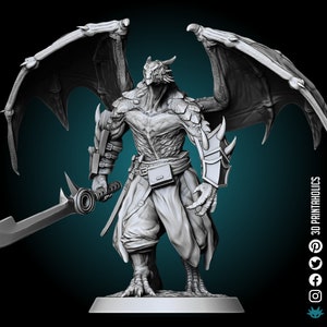 Dragonborn Soldier Winged/wingless - Premium Plant Based Resin 3D ...