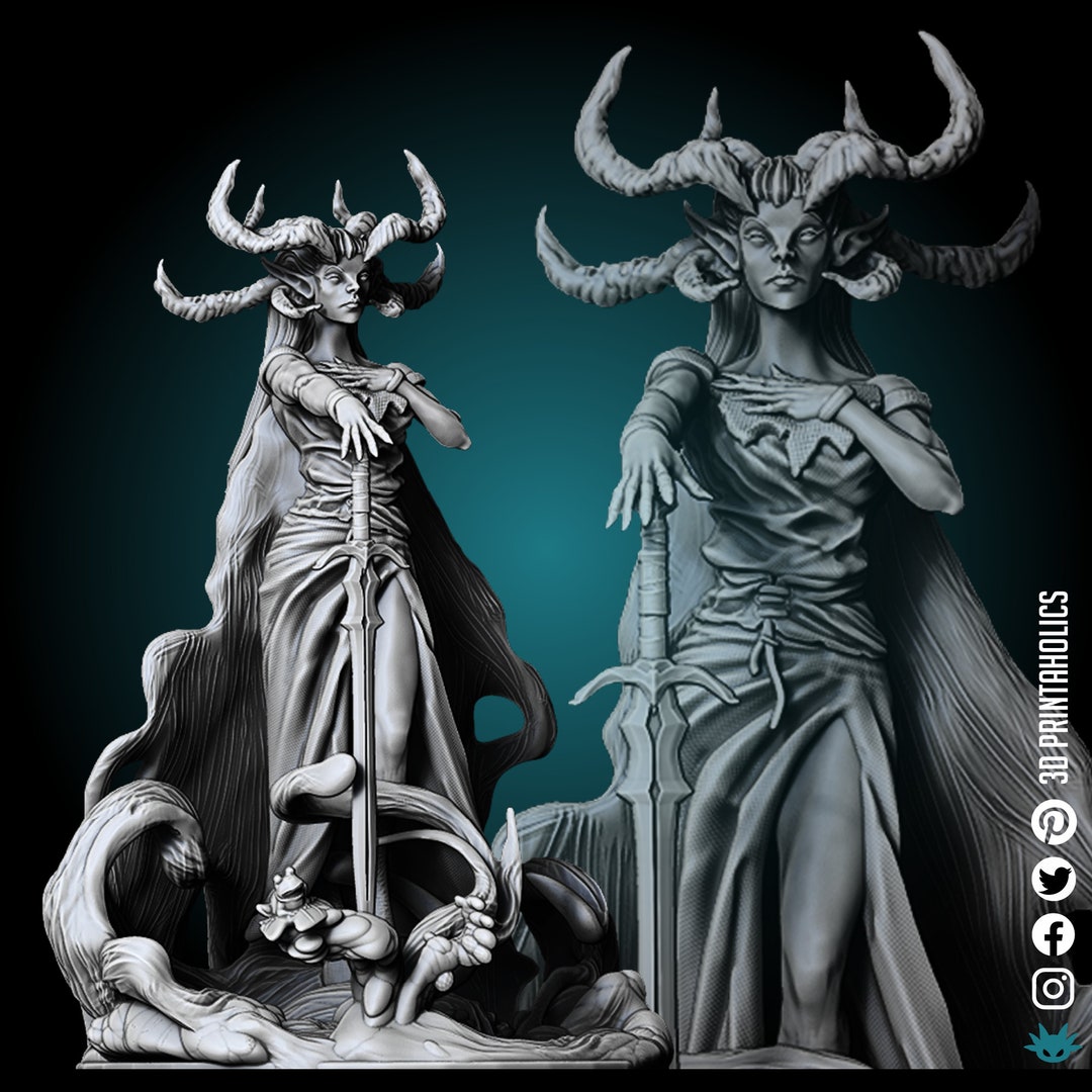 Lady of the Loch - Premium 4k Plant Based Resin 3D Printed Miniature ...