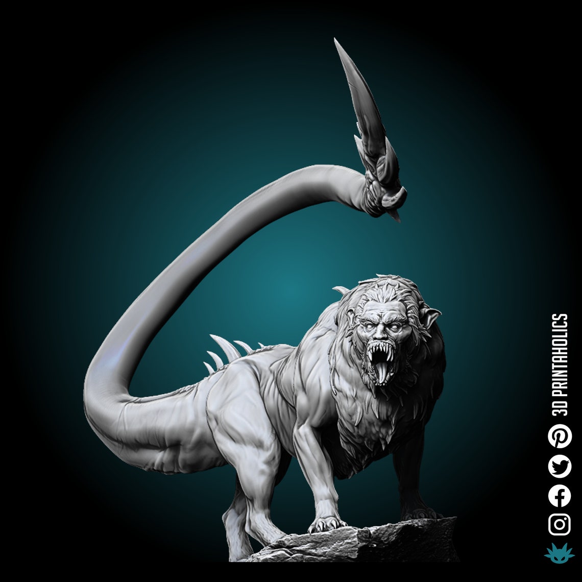 Manticore- Premium Plant Based Resin 3D Printed Miniature, Tabletop ...