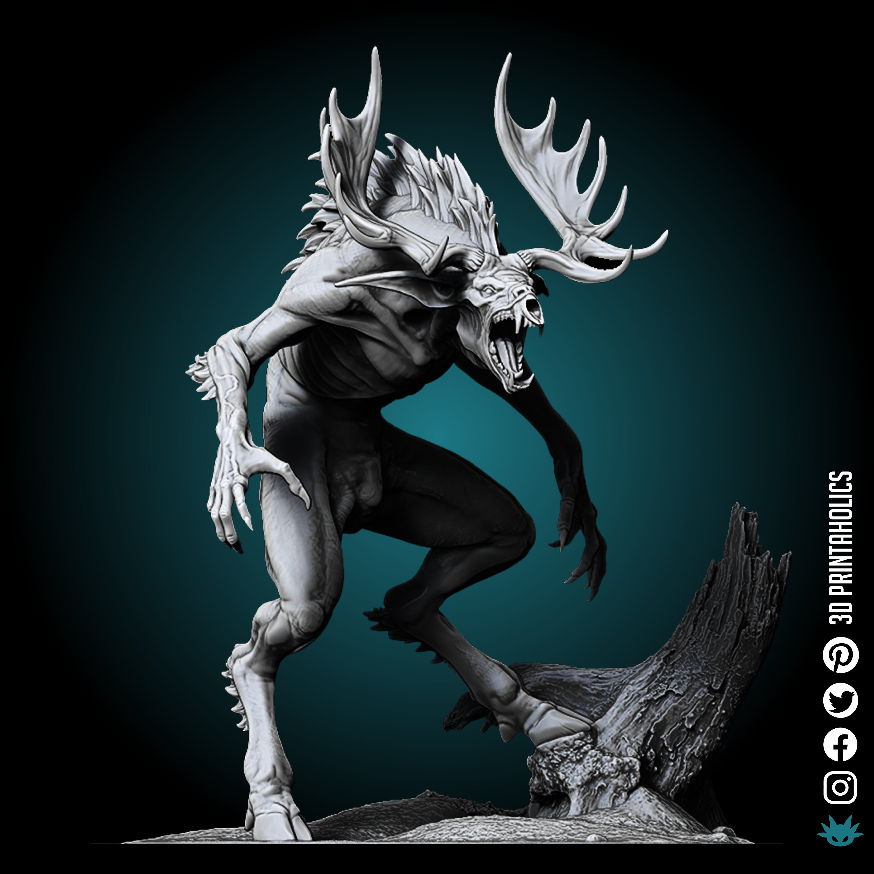 Wendigo Premium Plant Based Resin 3D Printed Miniature - Etsy