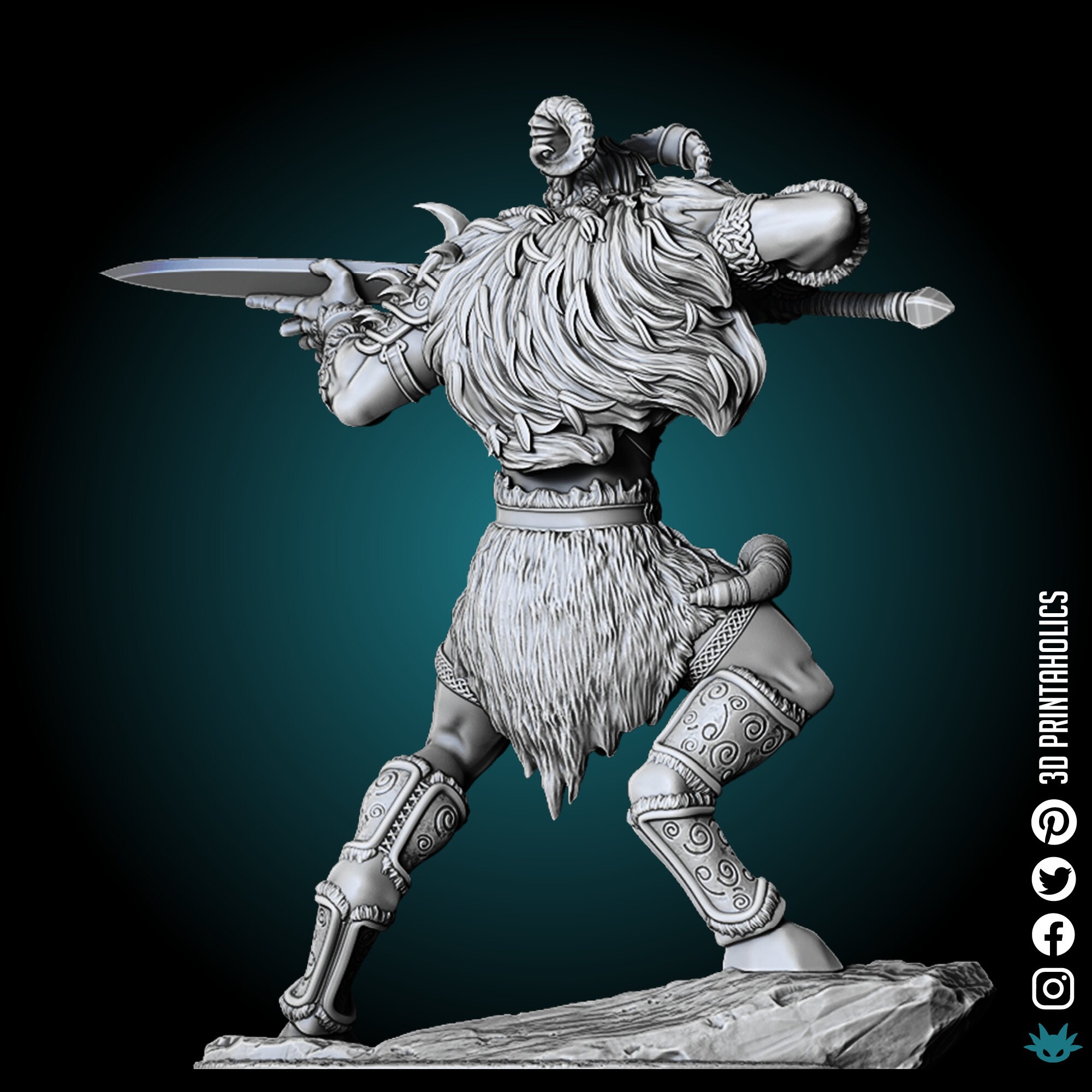 Satyr/faun Hunter Premium 4k Plant Based Resin 3D Printed - Etsy