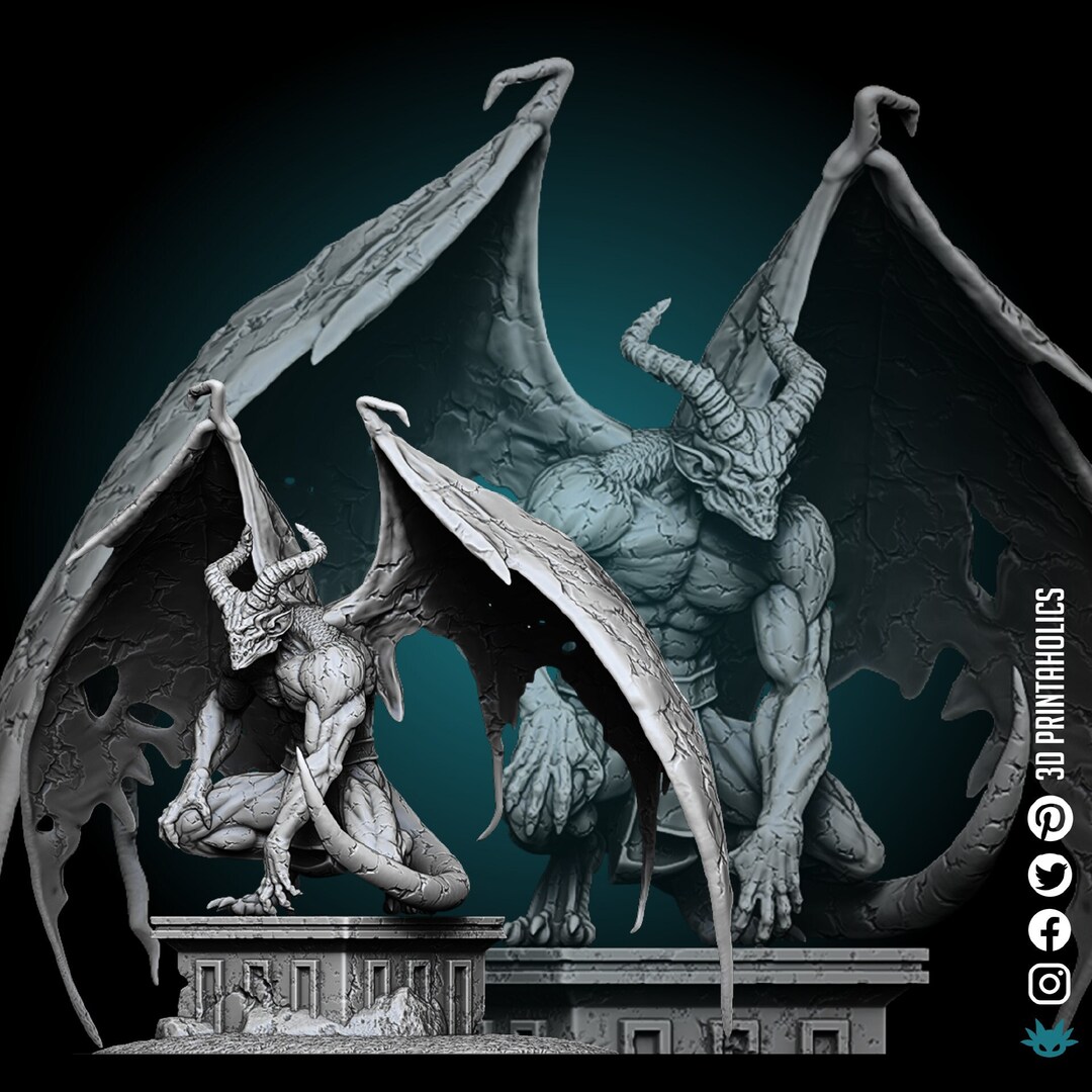 Gargoyle - Premium Plant Based Resin 3D Printed Miniature, Tabletop ...