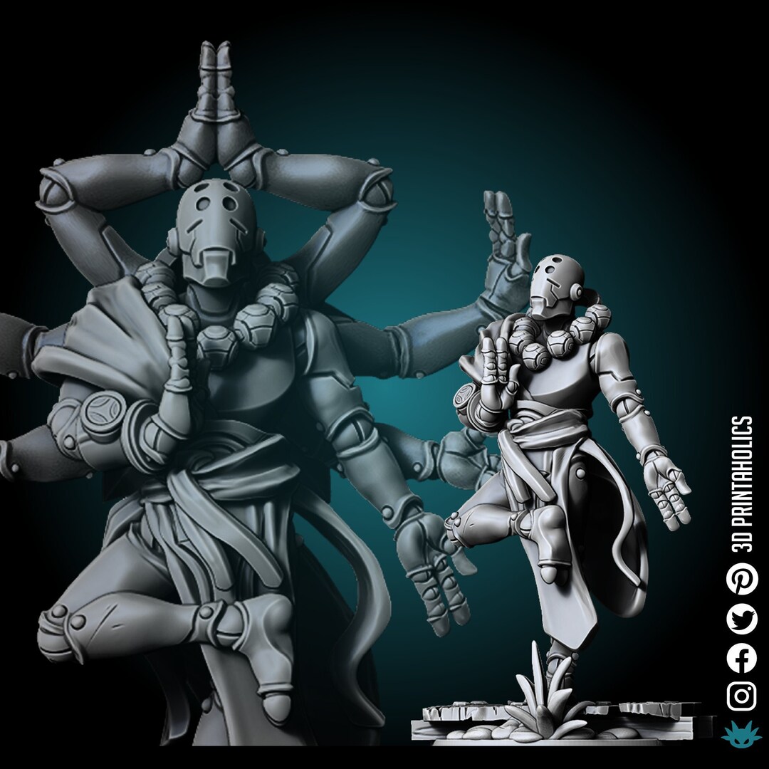 Warforged Monk - Premium Plant Based Resin 3D Printed Miniature ...