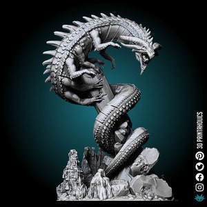 Behir - Premium Plant Based Resin 3D Printed Miniature, Tabletop Gaming ...