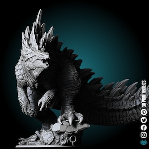 Godzilla/gojira - Premium 4k Plant Based Resin 3D Printed Miniature ...