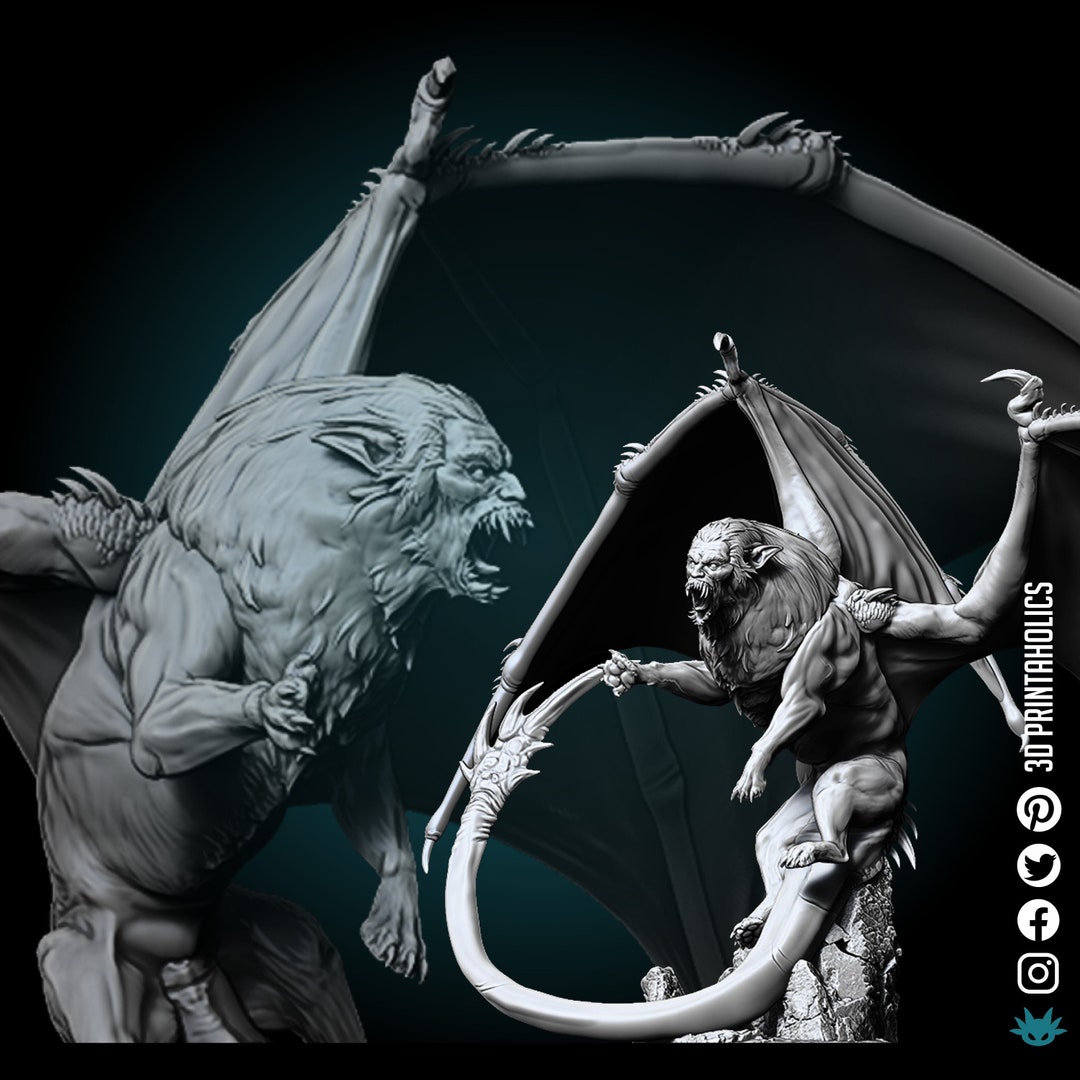 Manticore Premium Plant Based Resin 3D Printed Miniature, Tabletop ...