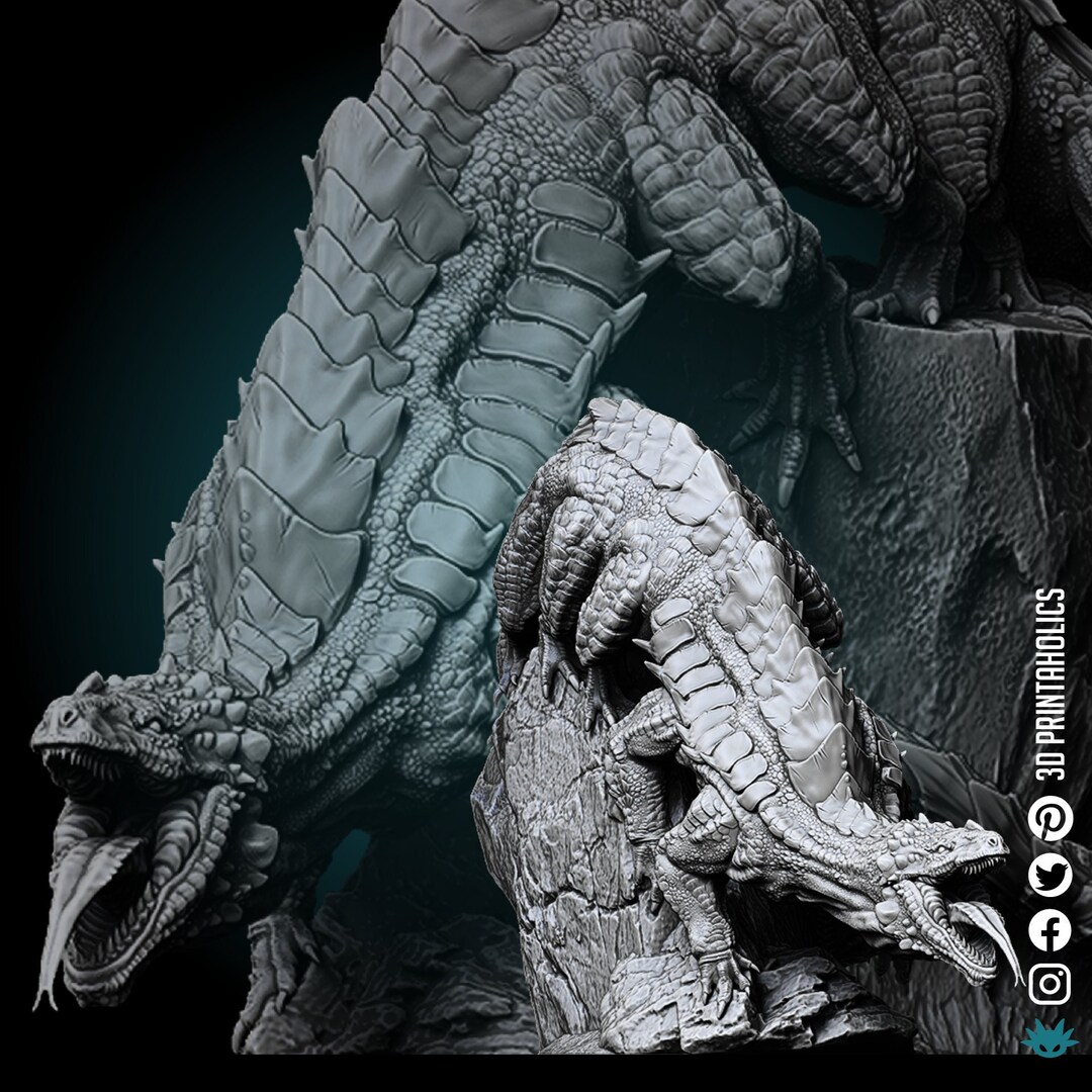 Young Behir Premium Plant Based Resin 3D Printed Miniature, Tabletop ...