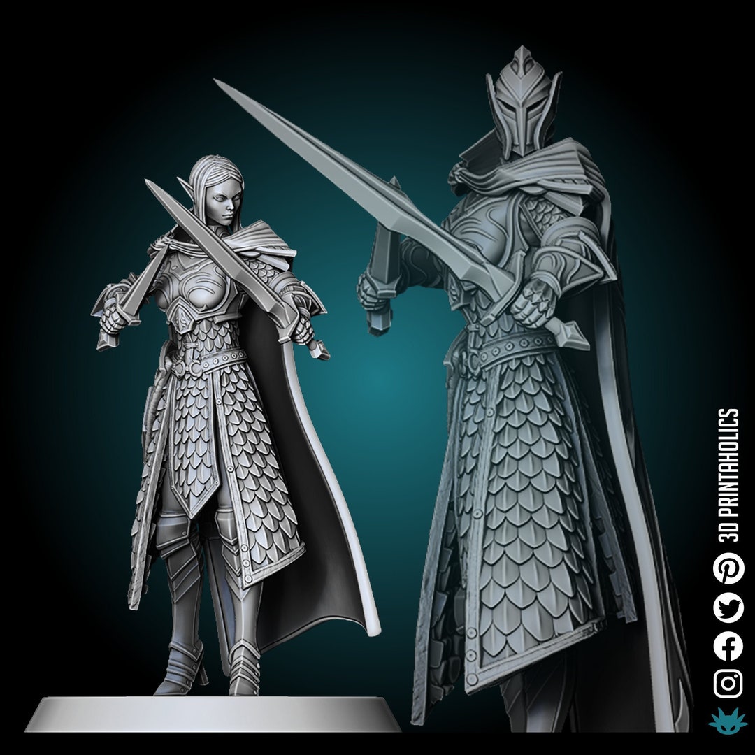 Elf Soldier Premium Plant Based Resin 3D Printed Miniature, Tabletop ...