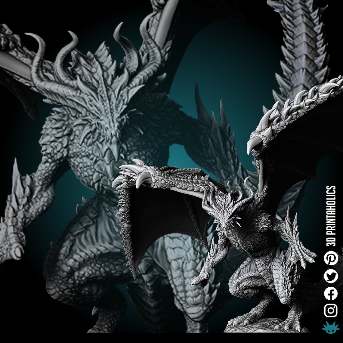 Bahamut the Platinum Dragon God of Justice Premium Plant - Etsy