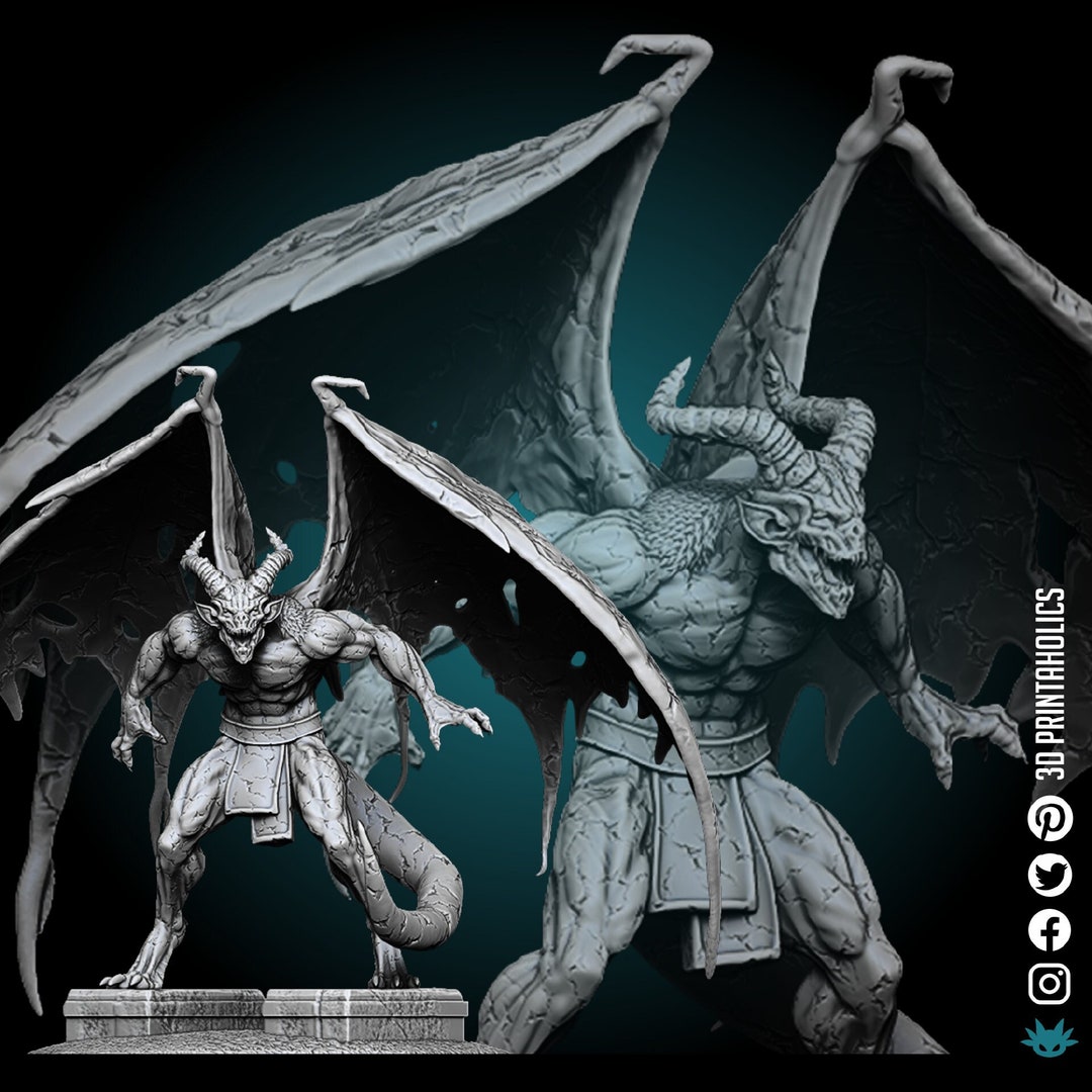 Gargoyle - Premium Plant Based Resin 3D Printed Miniature, Tabletop ...