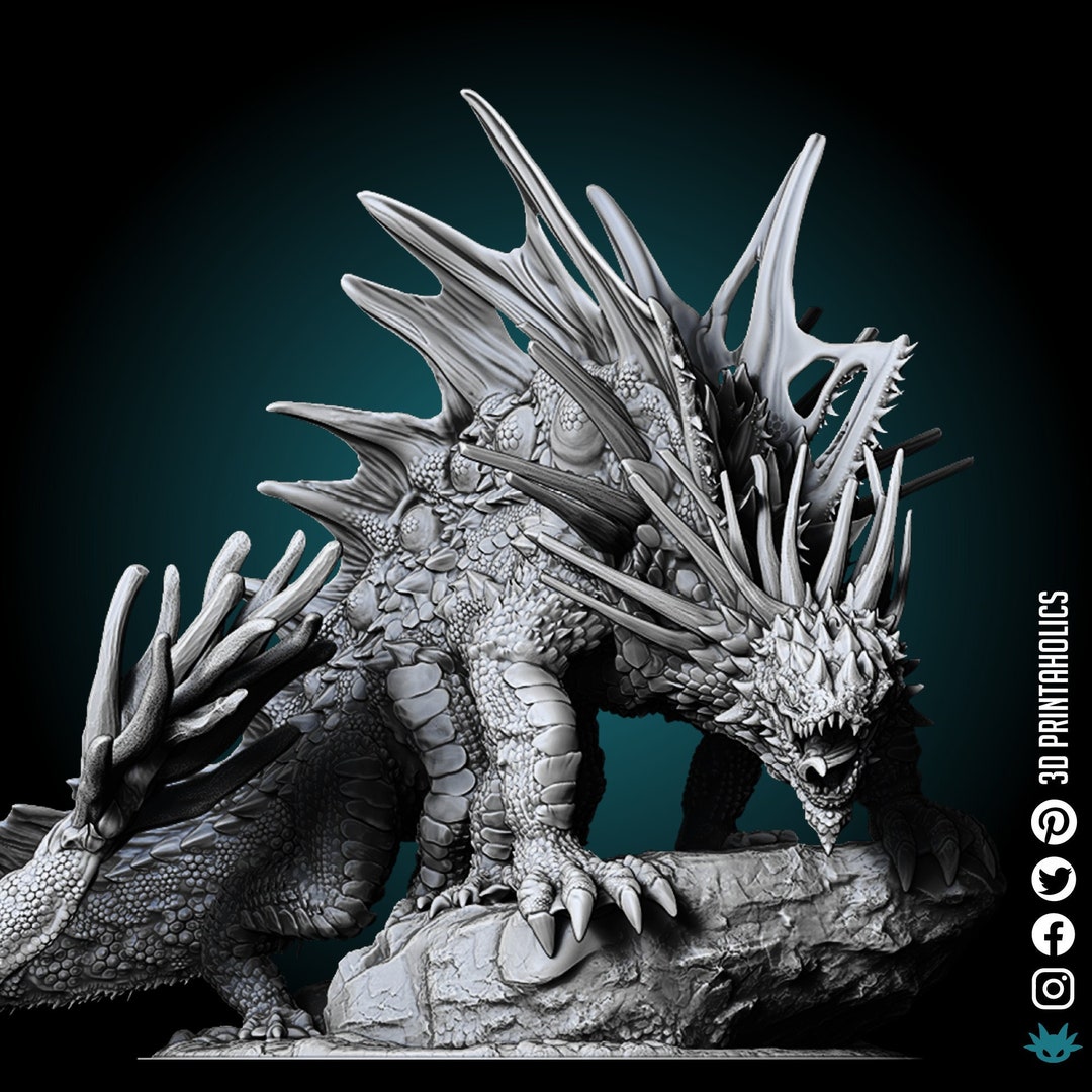 King Basilisk - Premium 4k Plant Based Resin 3D Printed Miniature ...