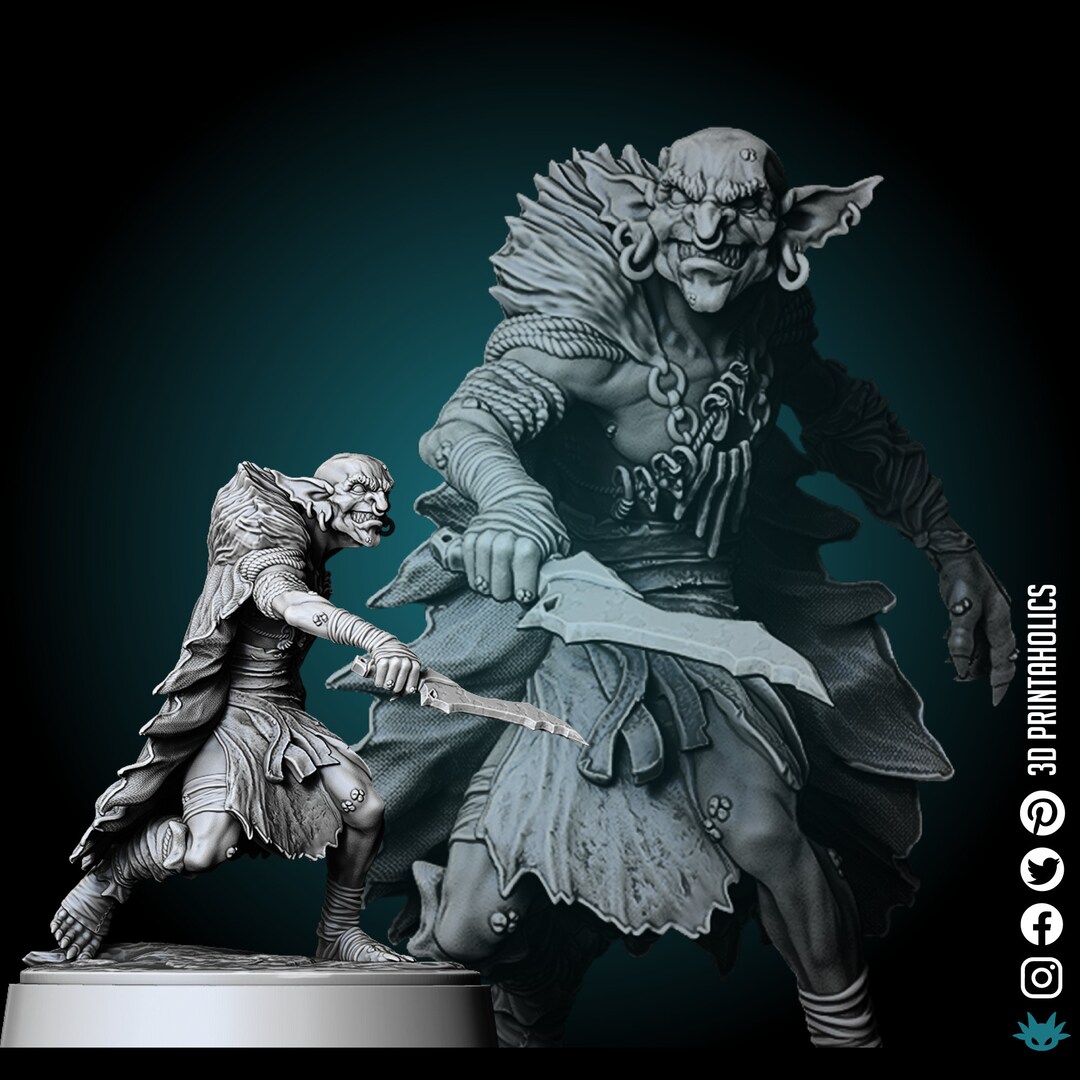 Goblin Scavenger Premium 4k Plant Based Resin 3D Printed Miniature ...