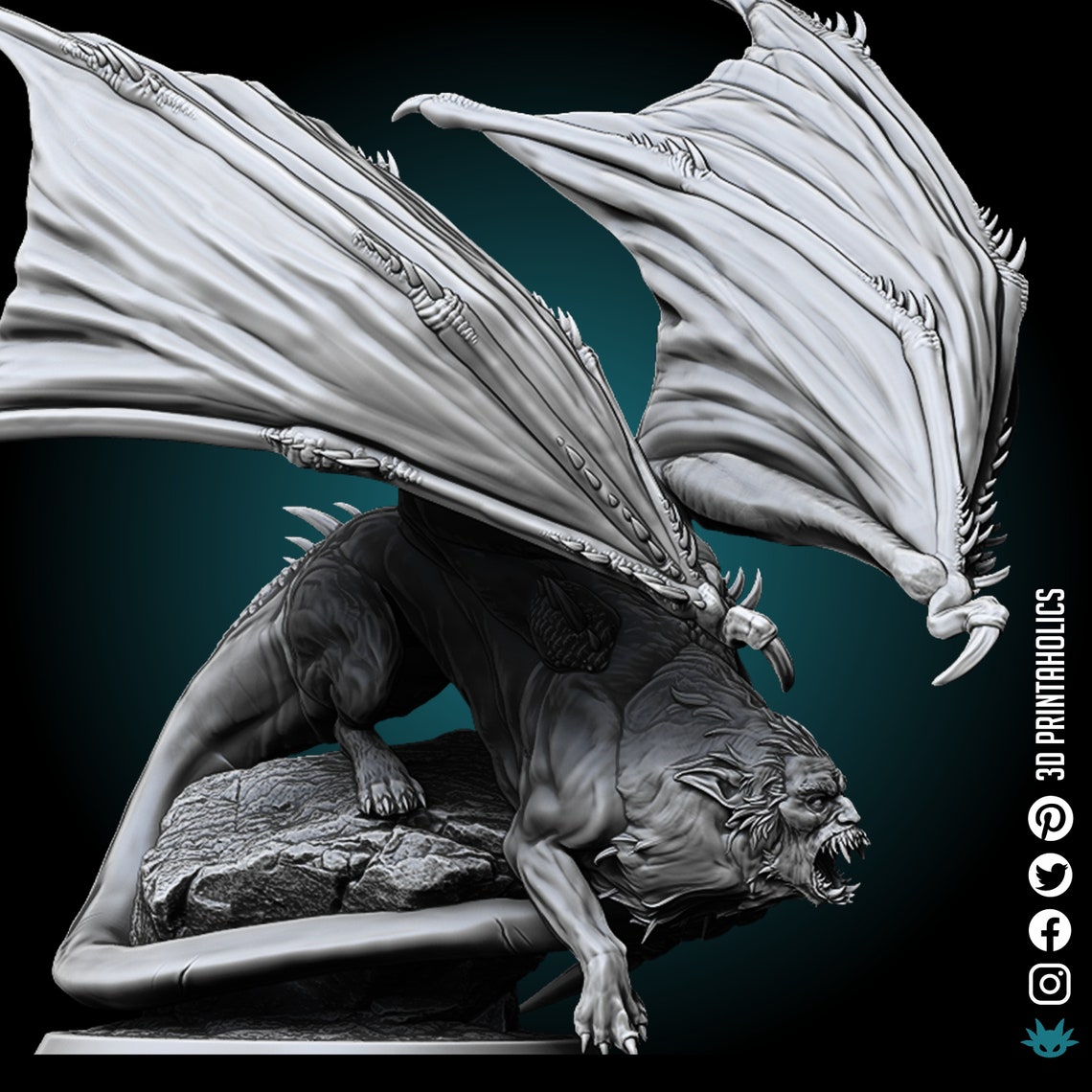 Manticore- Premium Plant Based Resin 3D Printed Miniature, Tabletop ...