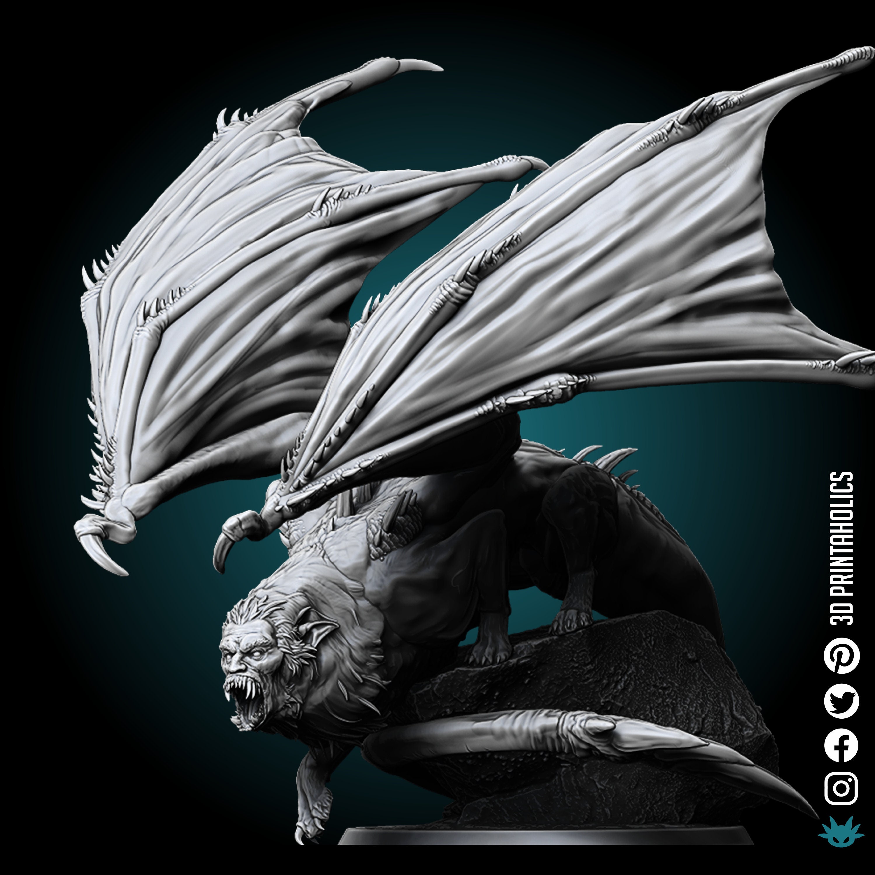 Manticore Premium Plant Based Resin 3D Printed Miniature - Etsy UK