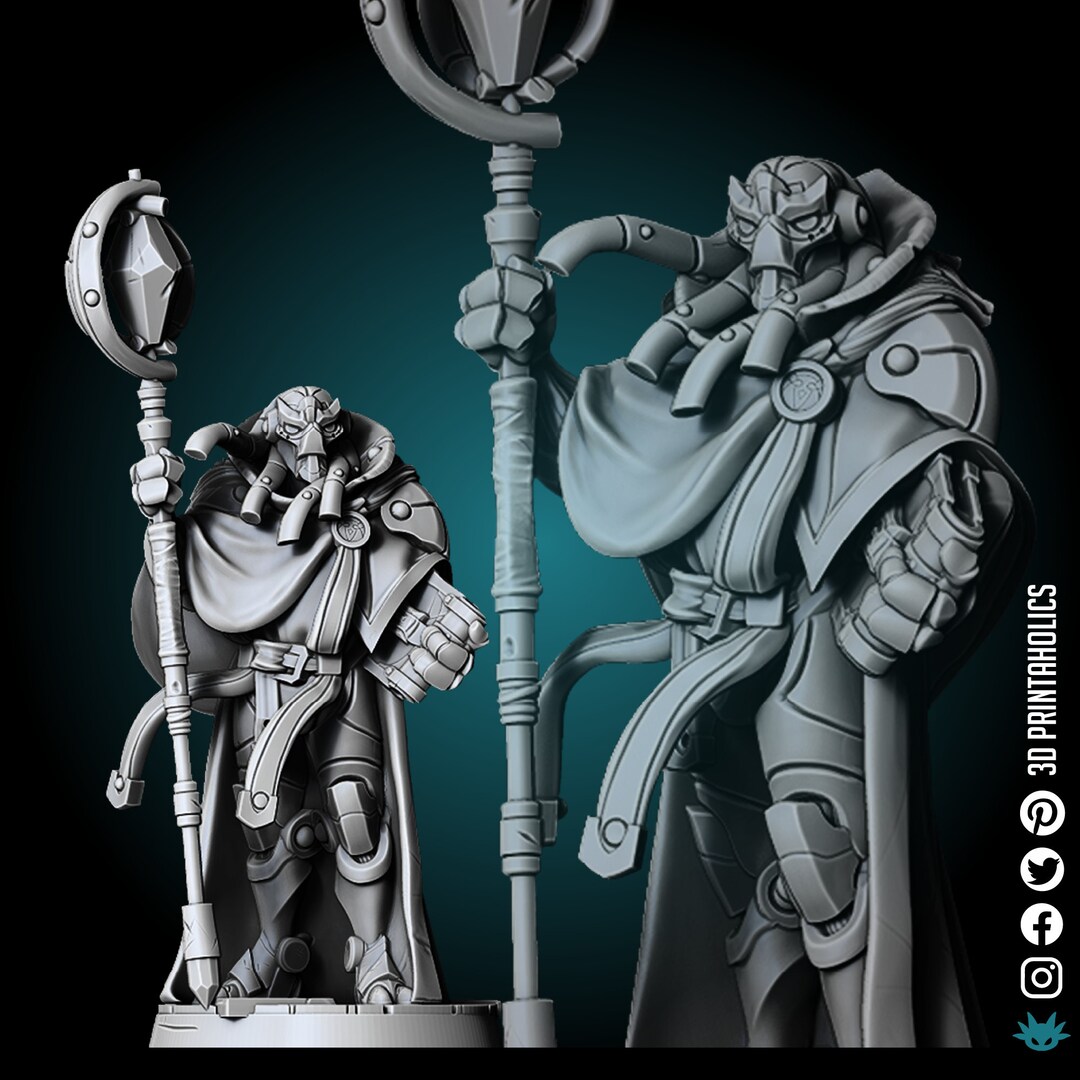 Warforged Warlock - Premium Plant Based Resin 3D Printed Miniature ...