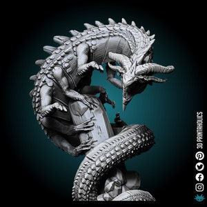 Behir - Premium Plant Based Resin 3D Printed Miniature, Tabletop Gaming ...