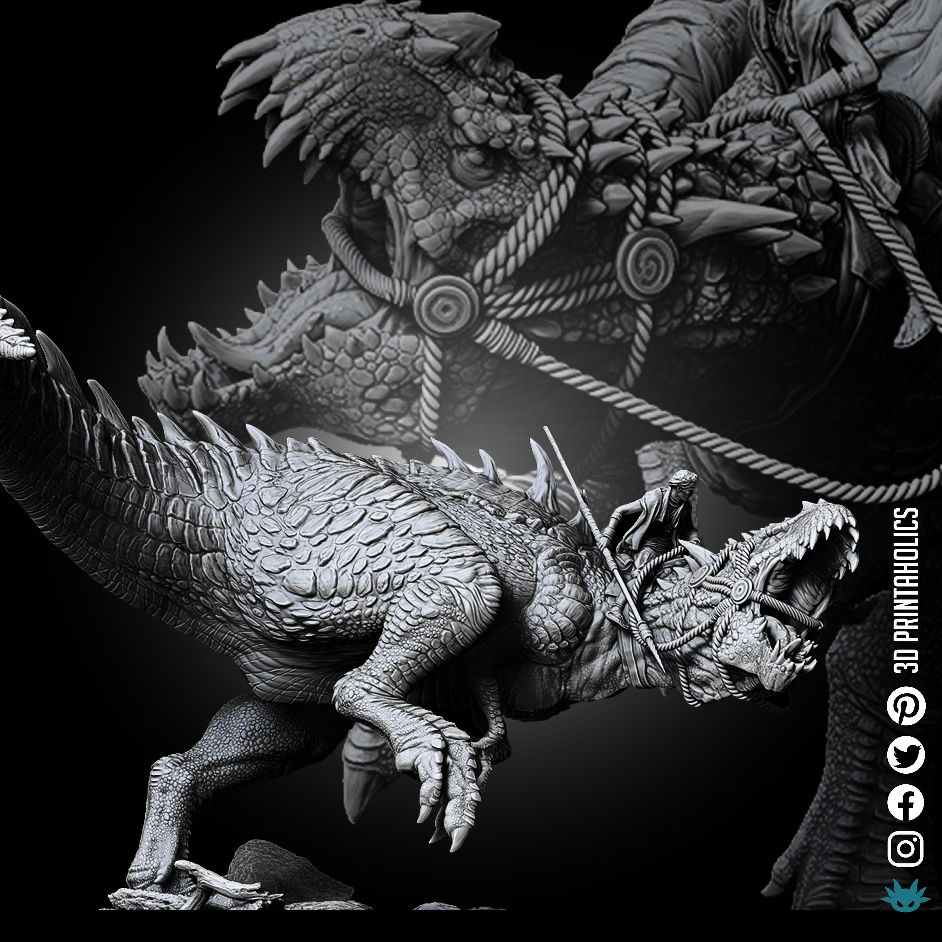 T-rex Dinosaur Premium Plant Based Resin 3D Printed - Etsy