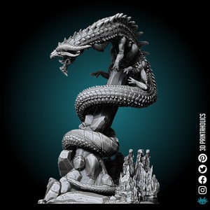 Behir - Premium Plant Based Resin 3D Printed Miniature, Tabletop Gaming ...