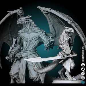 Dragonborn Soldier Winged/wingless - Premium Plant Based Resin 3D ...