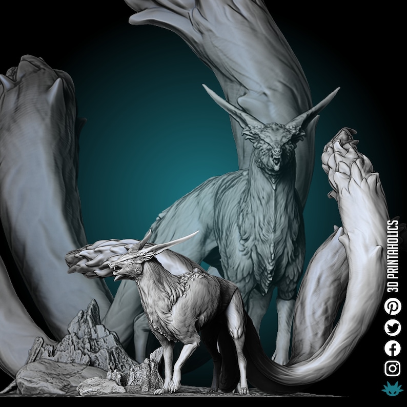 Kitsune Bundle Pack - Premium 4k Plant Based Resin 3D Printed Miniature ...