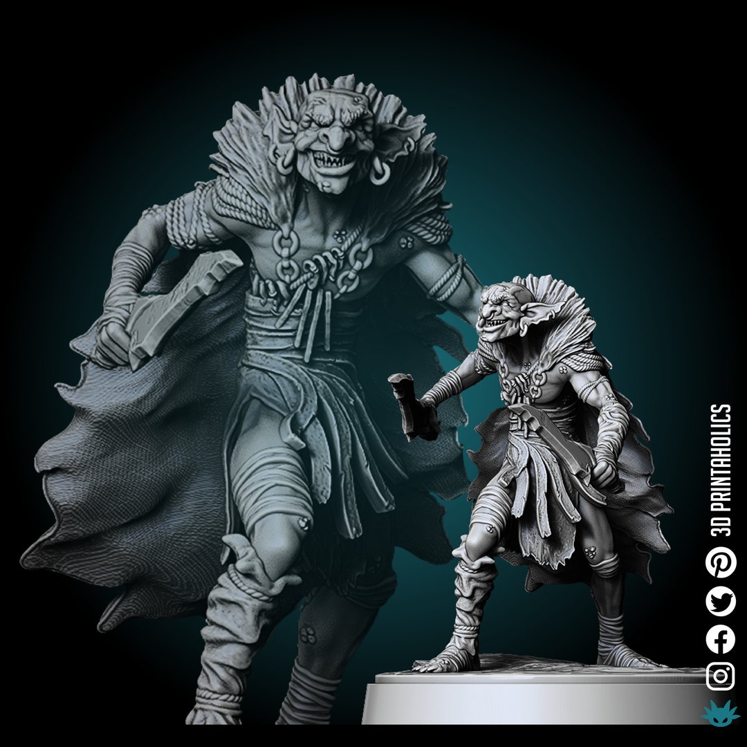 Goblin Scavenger Premium 4k Plant Based Resin 3D Printed Miniature ...
