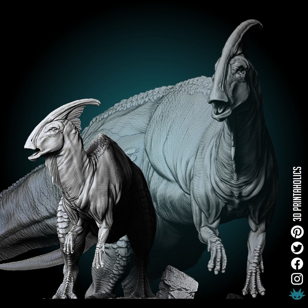 Parasaur Dinosaur - Standing, Wild - Premium Plant Based Resin 3D ...