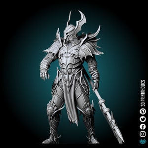 Blood Knight - Halberd - Premium Plant Based Resin 3D Printed Miniature ...