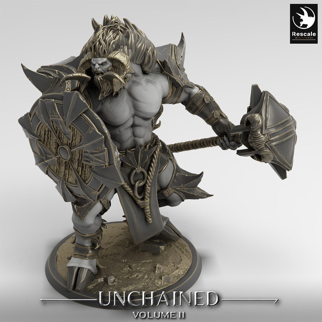 Unchained Minotaur - Premium 12k Quality | Highly Detailed Figures ...