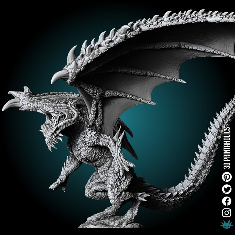 Bahamut the Platinum Dragon God of Justice Premium Plant - Etsy