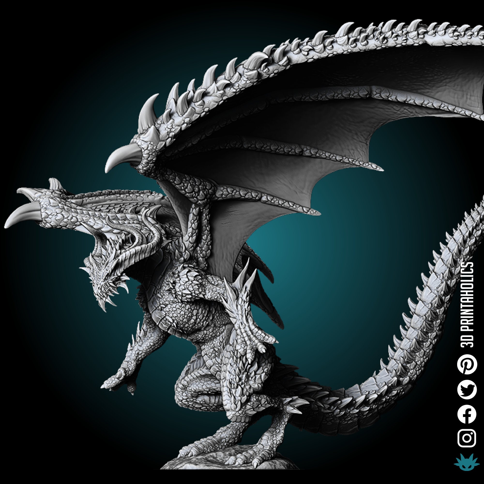 Bahamut the Platinum Dragon God of Justice Premium Plant - Etsy