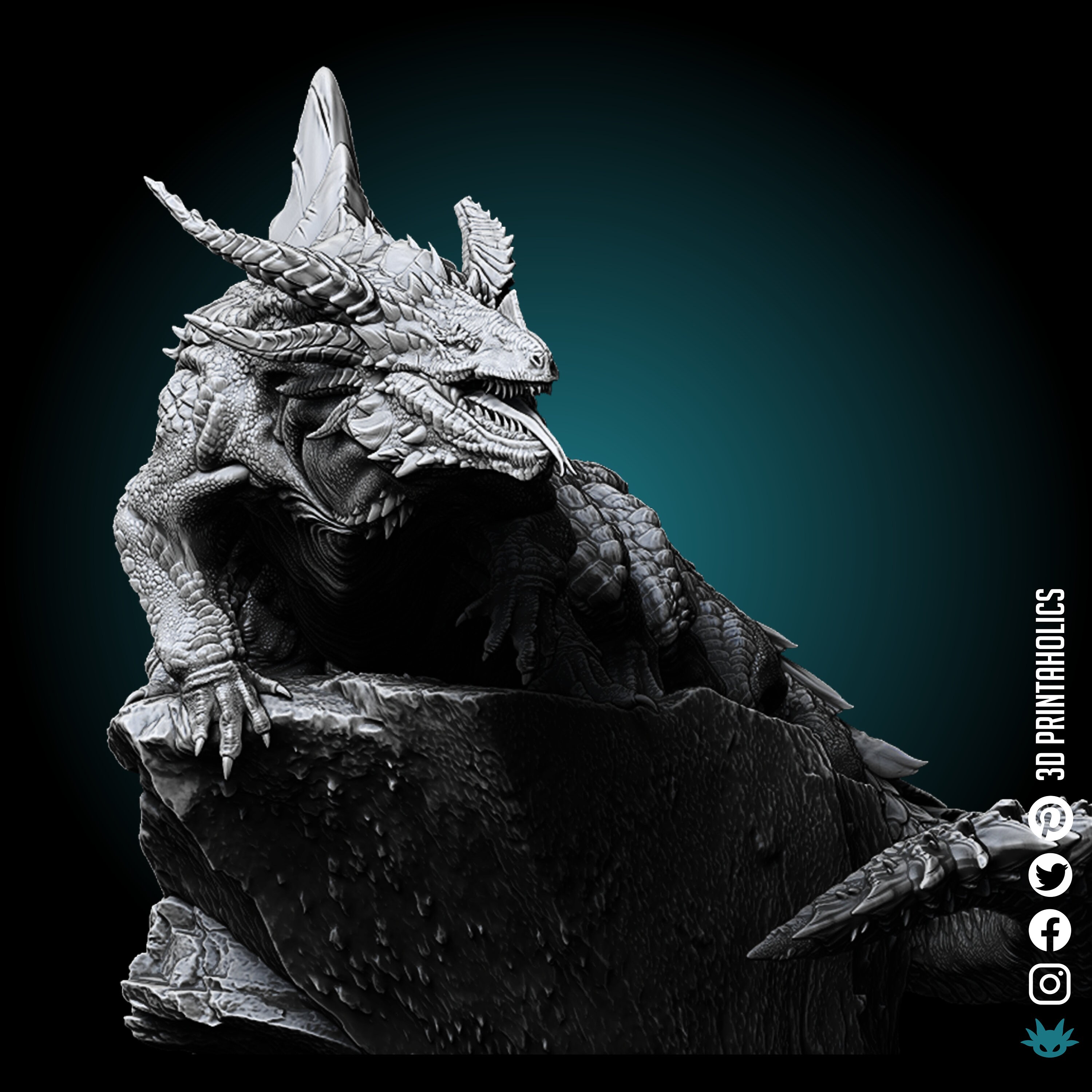 Elder Behir Premium Plant Based Resin 3D Printed Miniature - Etsy