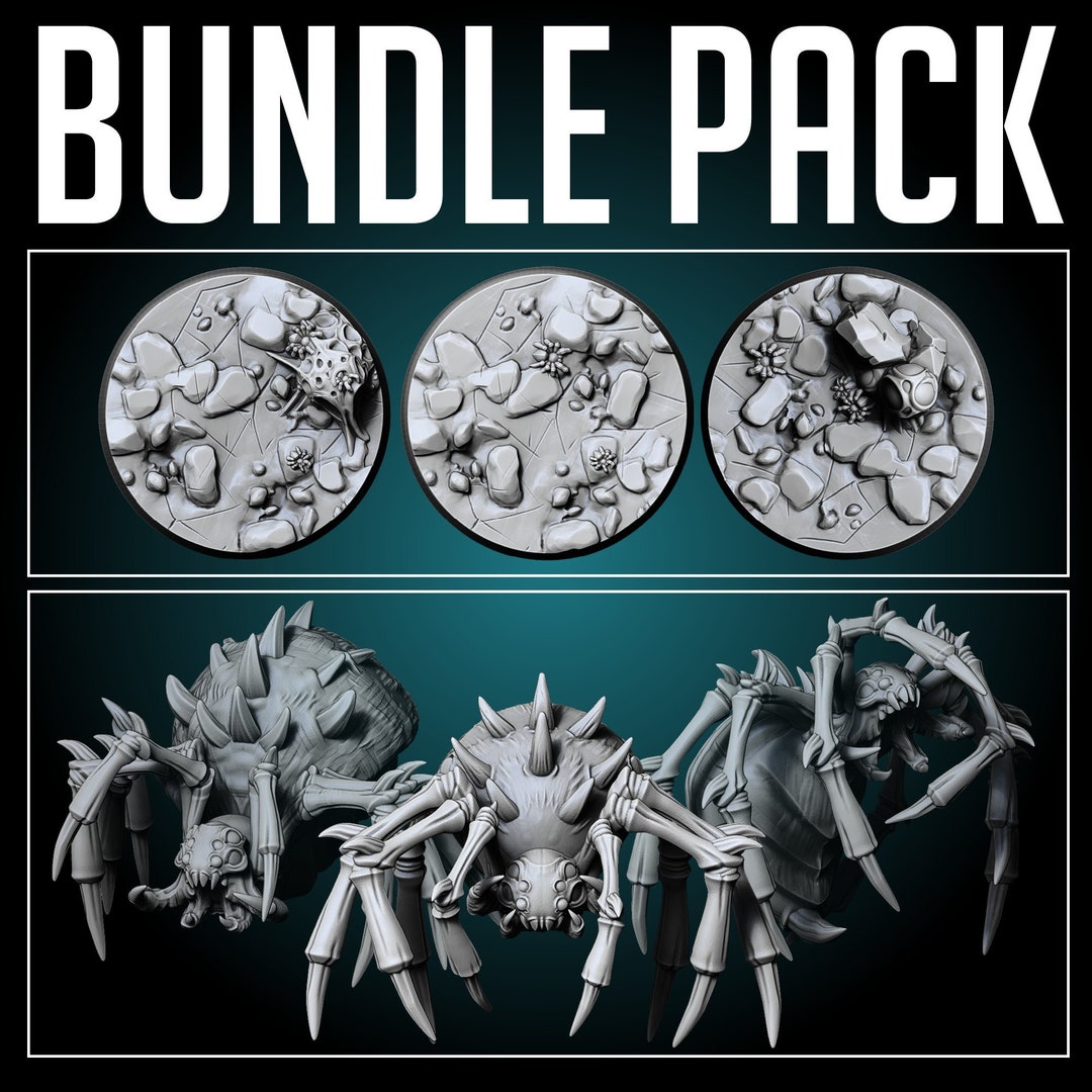 Spider Bundle Pack - Premium 4k Plant Based Resin 3D Printed Miniature ...
