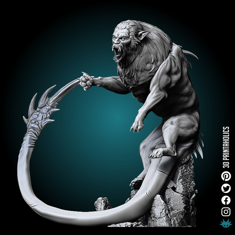 Manticore Premium Plant Based Resin 3D Printed Miniature - Etsy