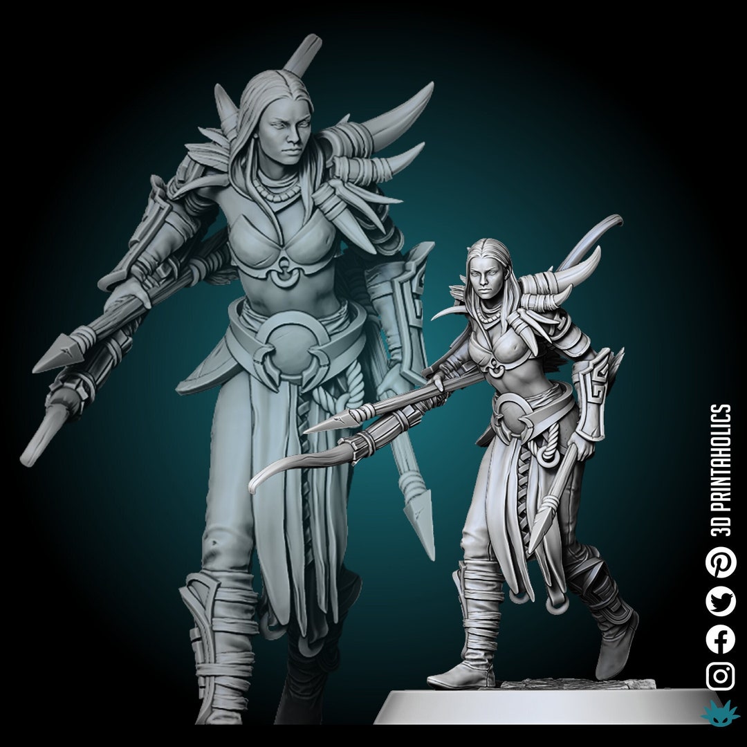 Amazone Light Soldier Premium Plant Based Resin 3D Printed Miniature ...