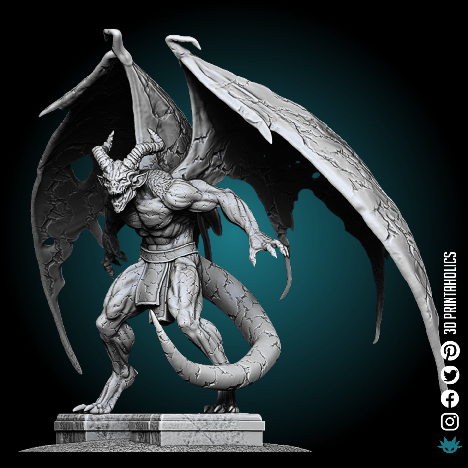 Gargoyle Premium Plant Based Resin 3D Printed Miniature - Etsy