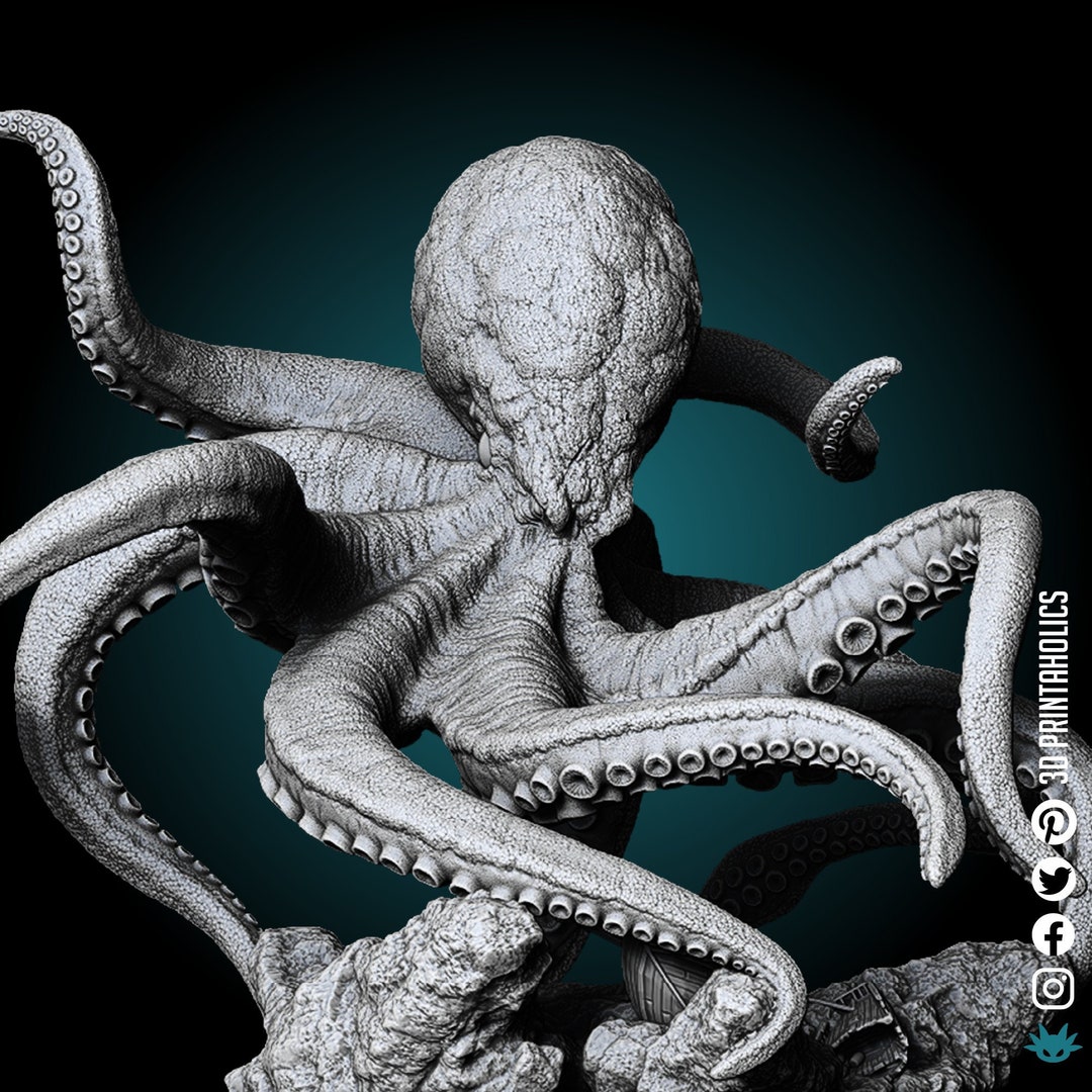 Kraken - Premium Plant Based Resin 3D Printed Miniature, Tabletop ...
