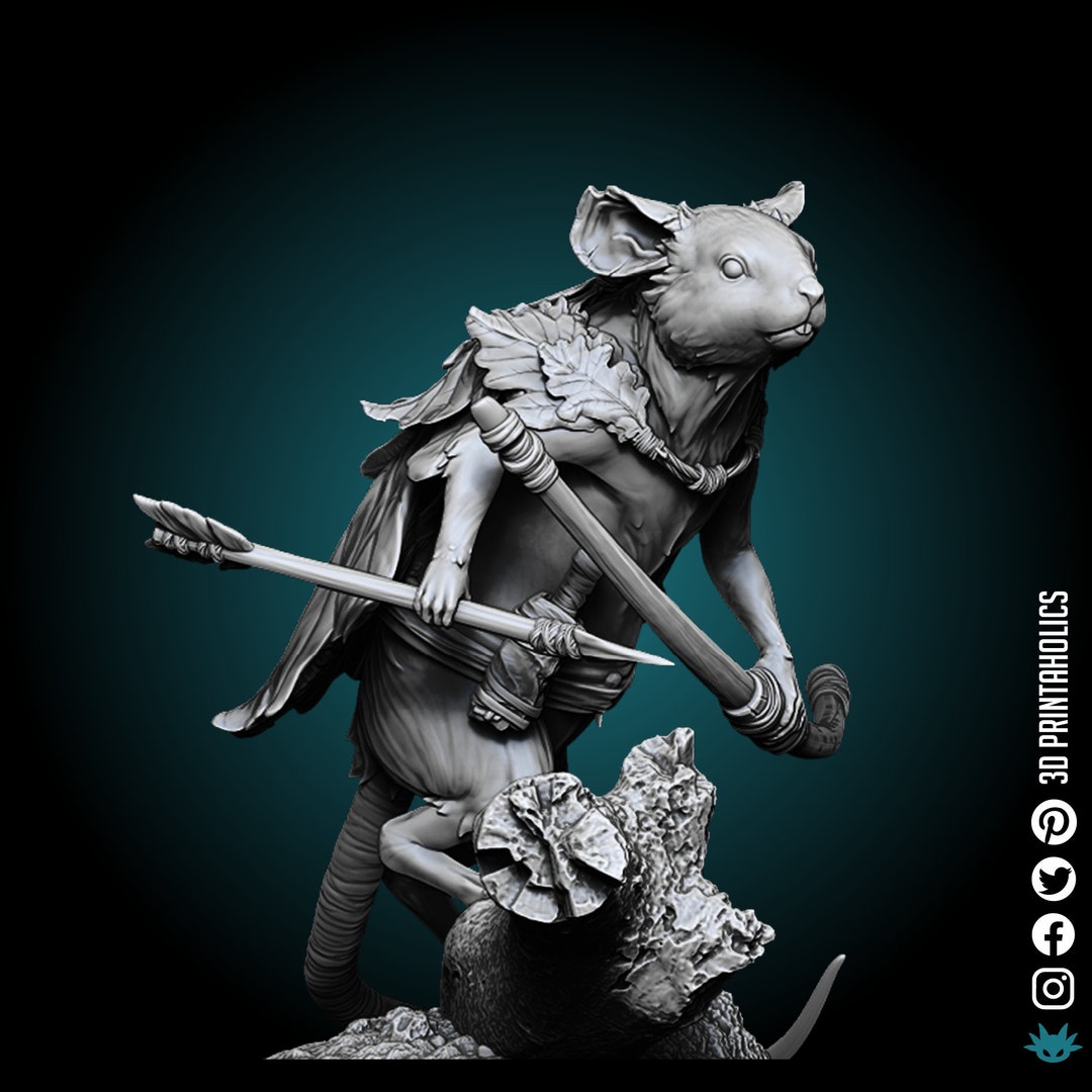 Mouse Archer Premium Plant Based Resin 3D Printed Miniature - Etsy
