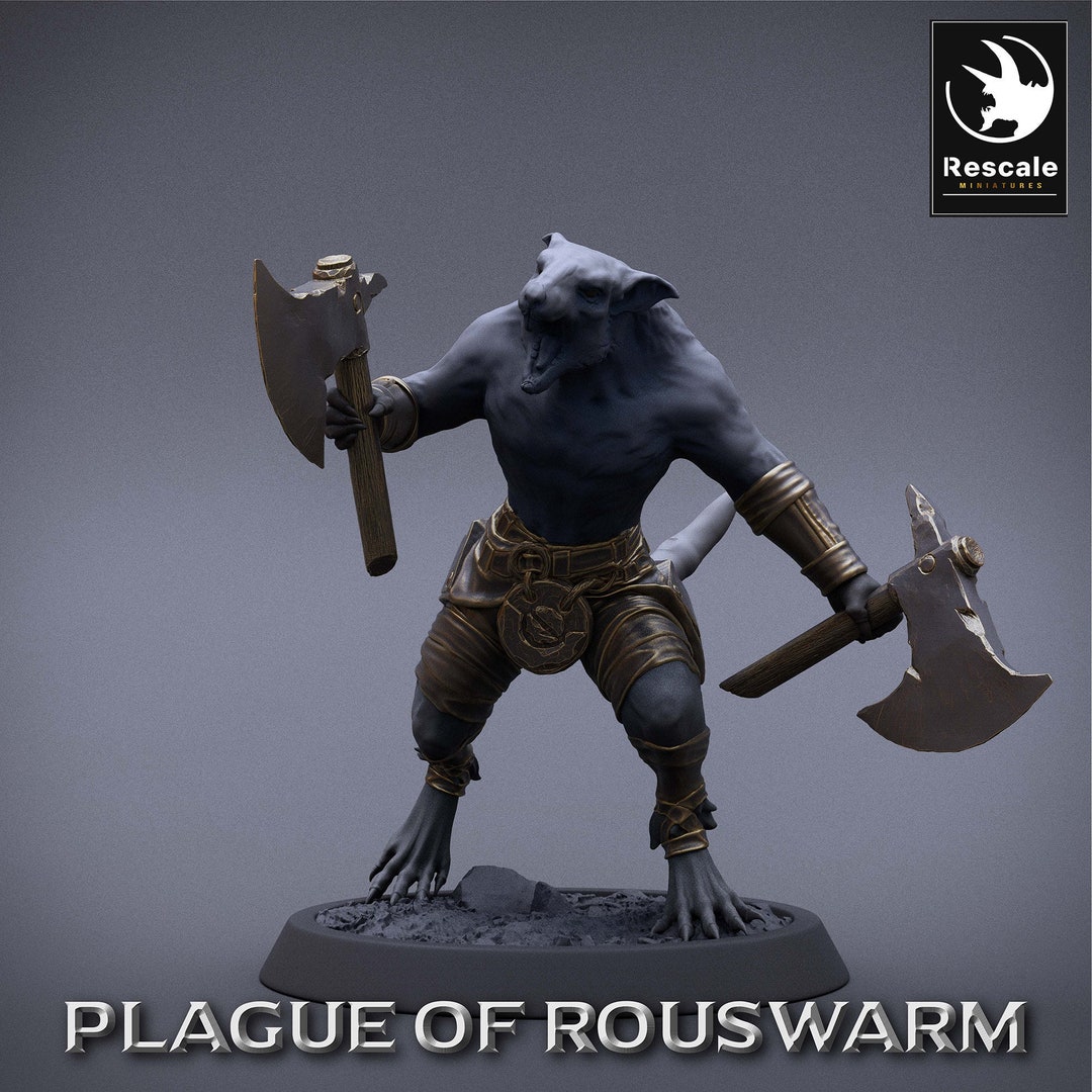 Rat Barbarian Premium 12k Quality Highly Detailed Figures Fantasy RPG ...