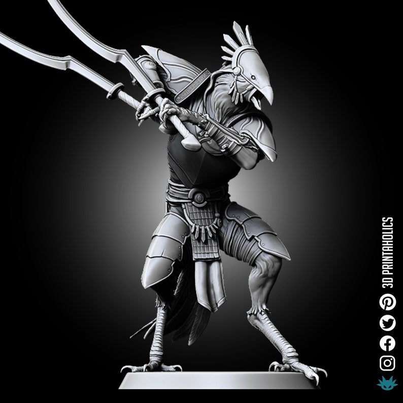 Kenku - Khopesh, Dual - Premium Plant Based Resin 3D Printed Miniature ...