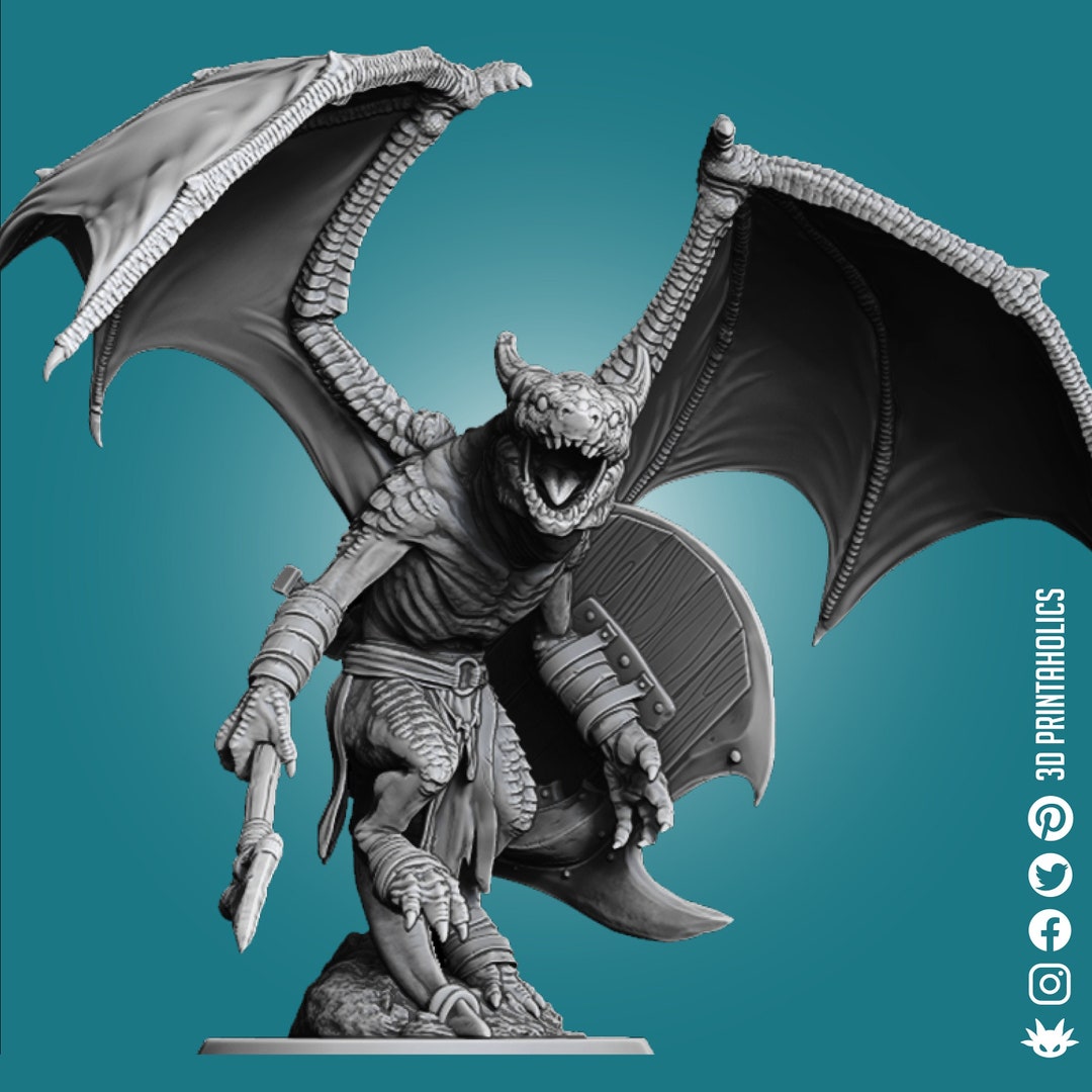 Kobold - Flying - Premium Plant Based Resin 3D Printed Miniature ...