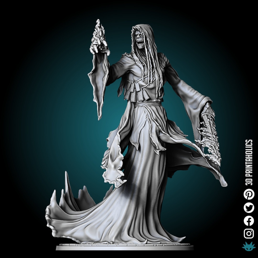 Flame Wraith Premium Plant Based Resin 3D Printed Miniature, Tabletop ...