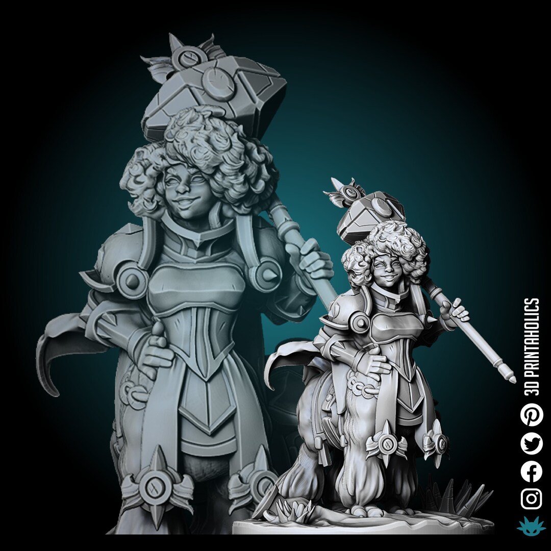 Centaur Paladin - Premium Plant Based Resin 3D Printed Miniature ...