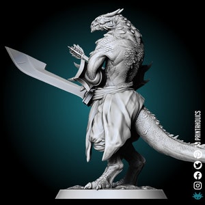 Dragonborn Soldier Winged/wingless - Premium Plant Based Resin 3D ...
