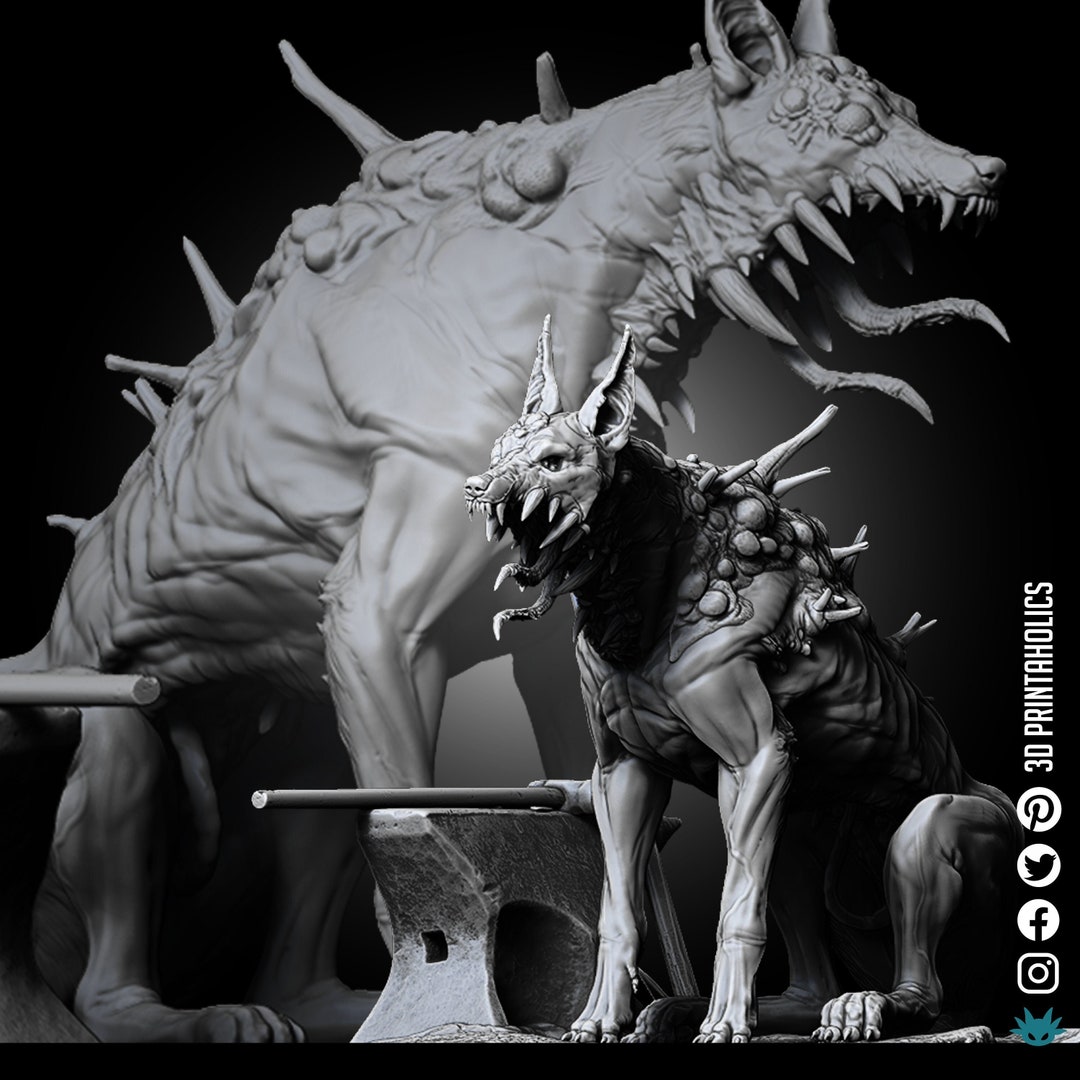 Corrupt Undead Dog - Sitting - Premium Plant Based Resin 3D Printed ...