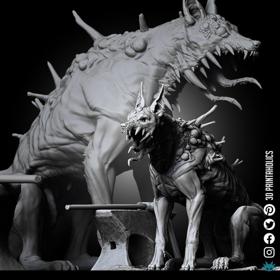 Corrupt Undead Dog Sitting Premium Plant Based Resin 3D - Etsy