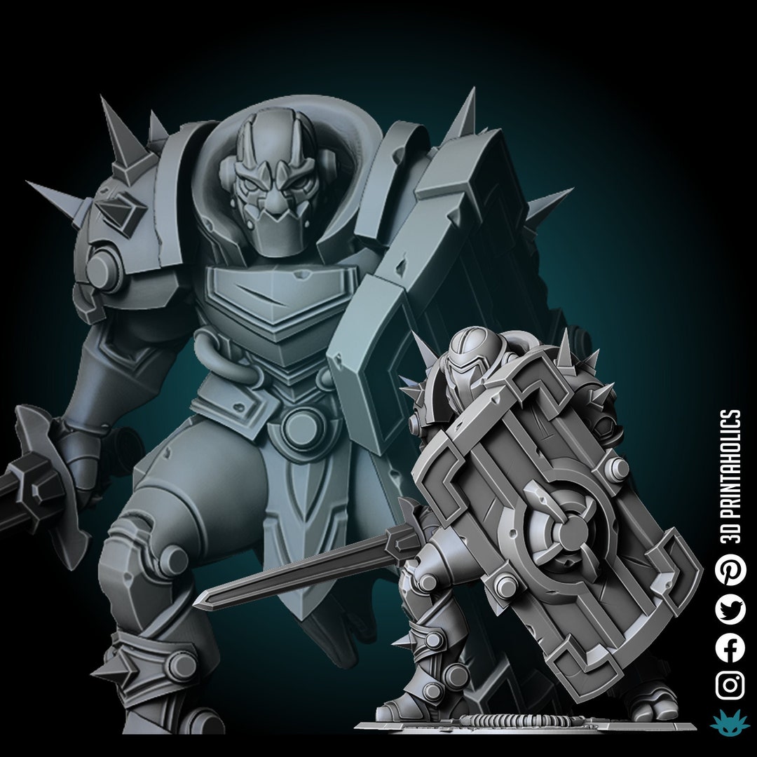 Warforged Warrior - Premium Plant Based Resin 3D Printed Miniature ...