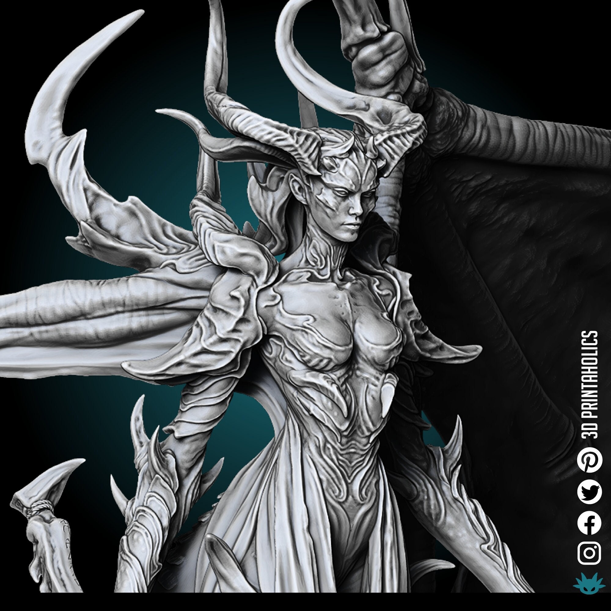 Demon Queen of Hell Premium 4k Plant Based Resin 3D Printed - Etsy Australia