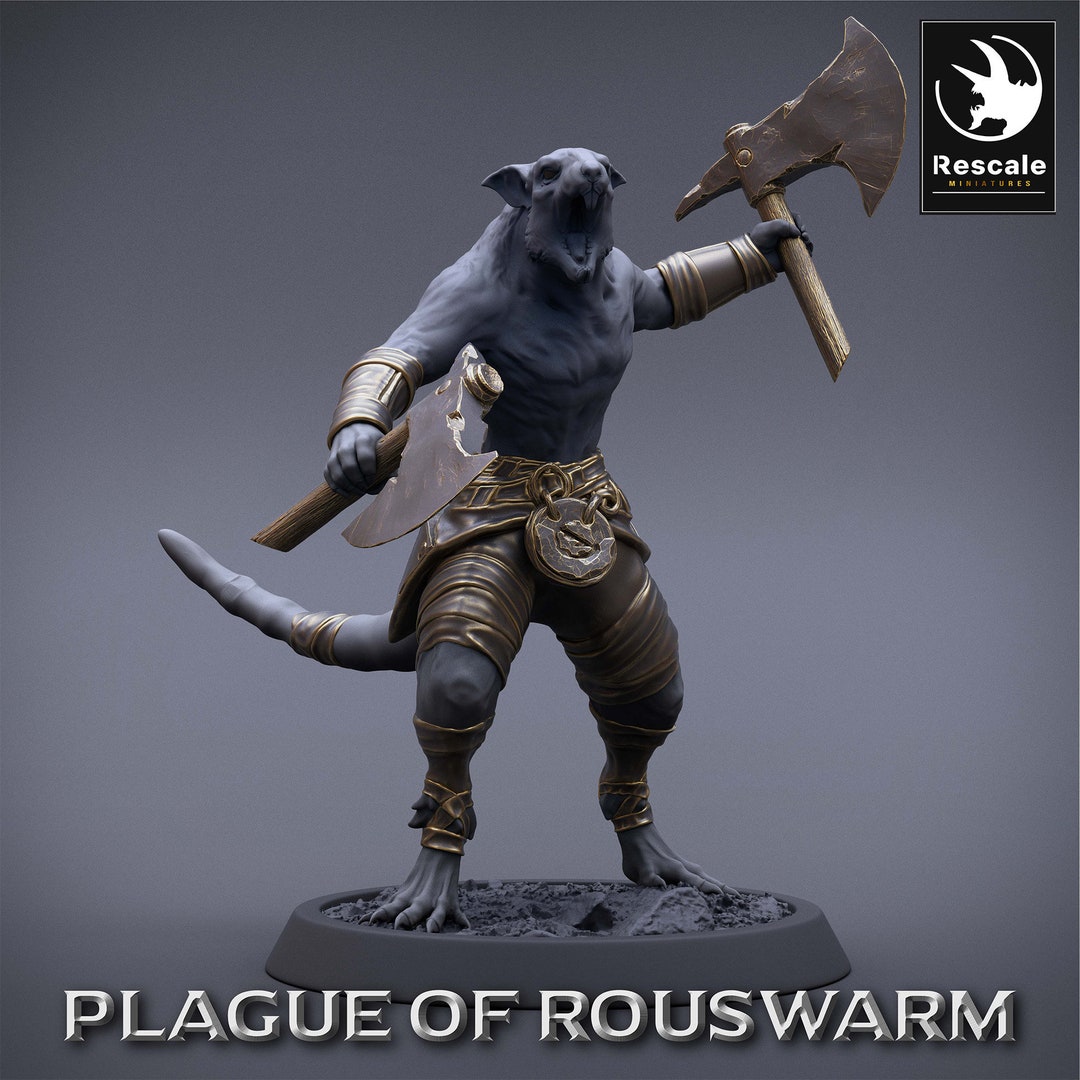 Rat Barbarian Premium 12k Quality Highly Detailed Figures Fantasy RPG ...