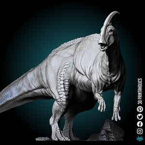 Parasaur Dinosaur - Standing, Wild - Premium Plant Based Resin 3D ...