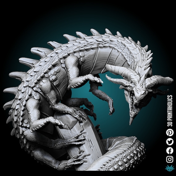 Behir Premium Plant Based Resin 3D Printed Miniature - Etsy